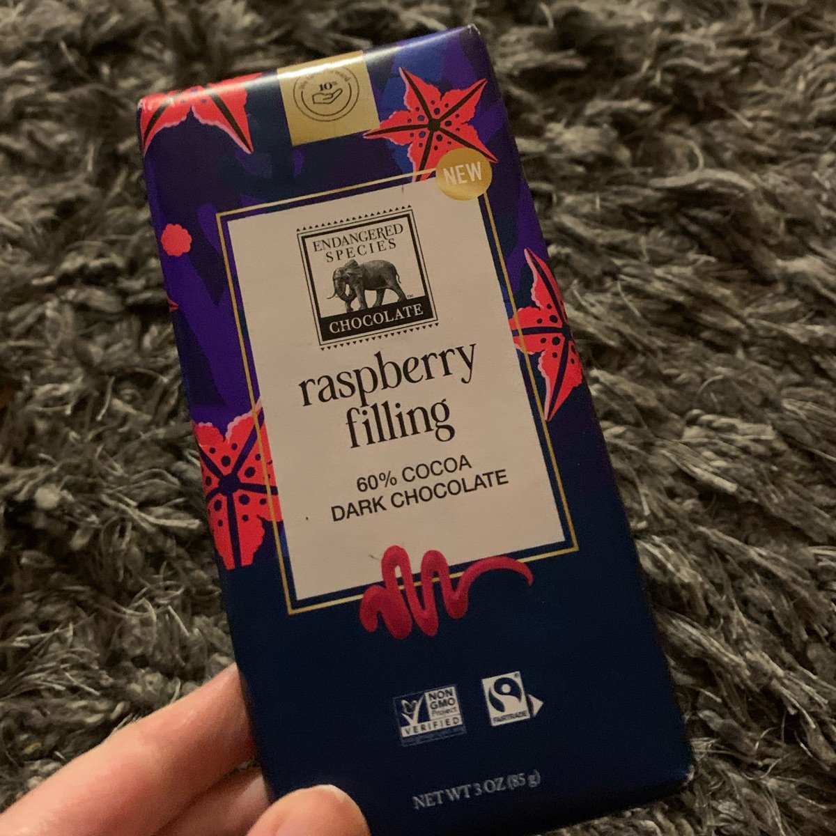 Raspberry Filling Dark Chocolate from Endangered Species Chocolate ...