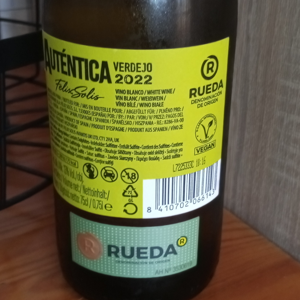 Auténtica Verdejo Rueda 2022 from Felix Solis - Vegan Product Reviews ...