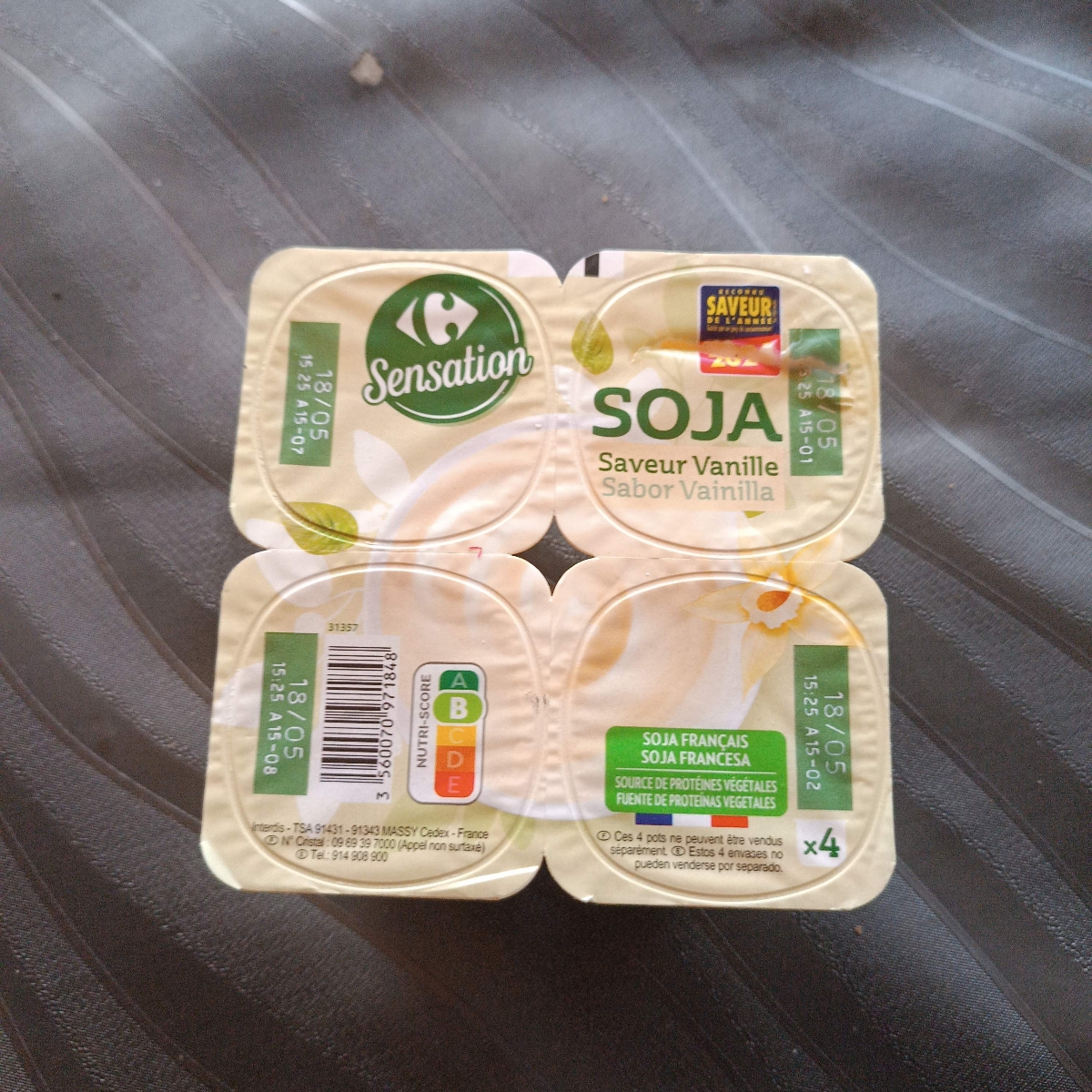 Yogurt soja vainilla from Carrefour Sensation - Vegan Product Reviews ...