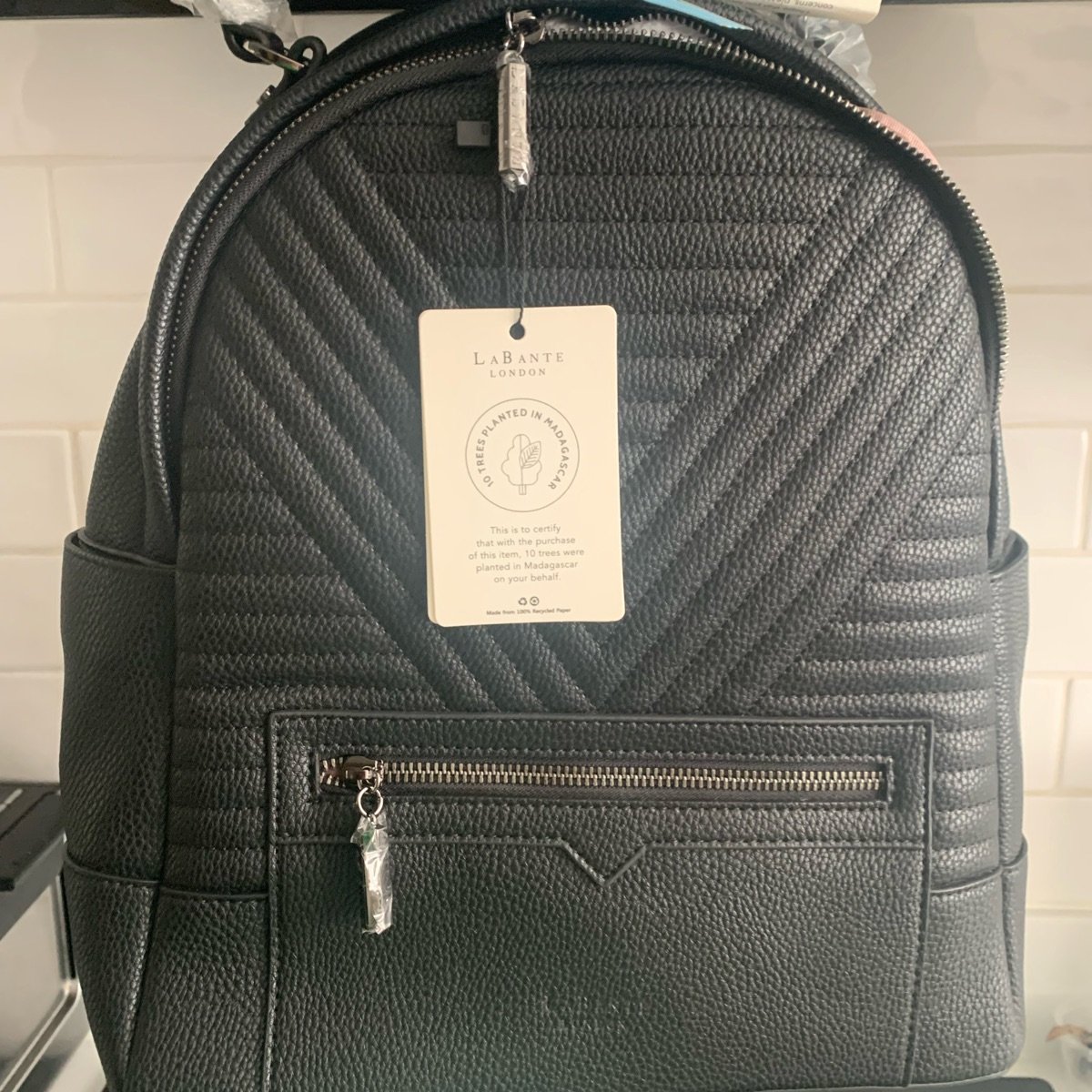 Camberwell Black Quilted Vegan Backpack from LaBante London - Vegan ...