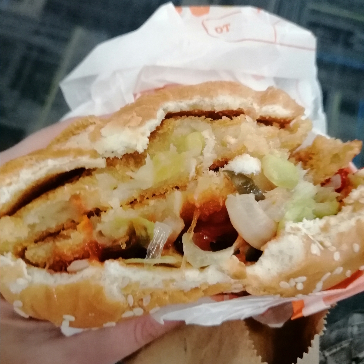 Double Veggie Burger WITHOUT MAYONNAISE at Burger King, Bangkok - Vegan ...