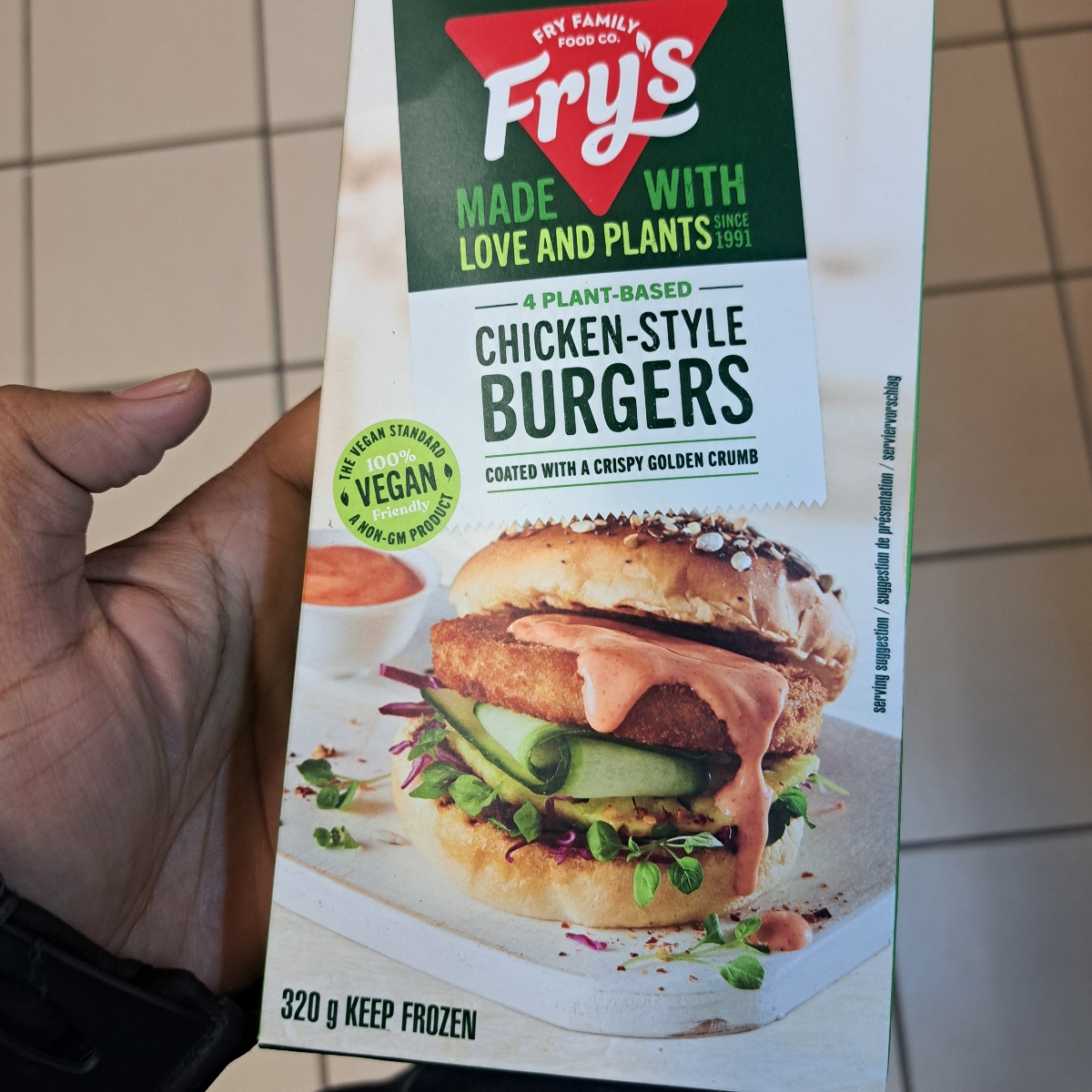 4 Plant-based Chicken-style Burgers from Fry's Family Food - Vegan ...