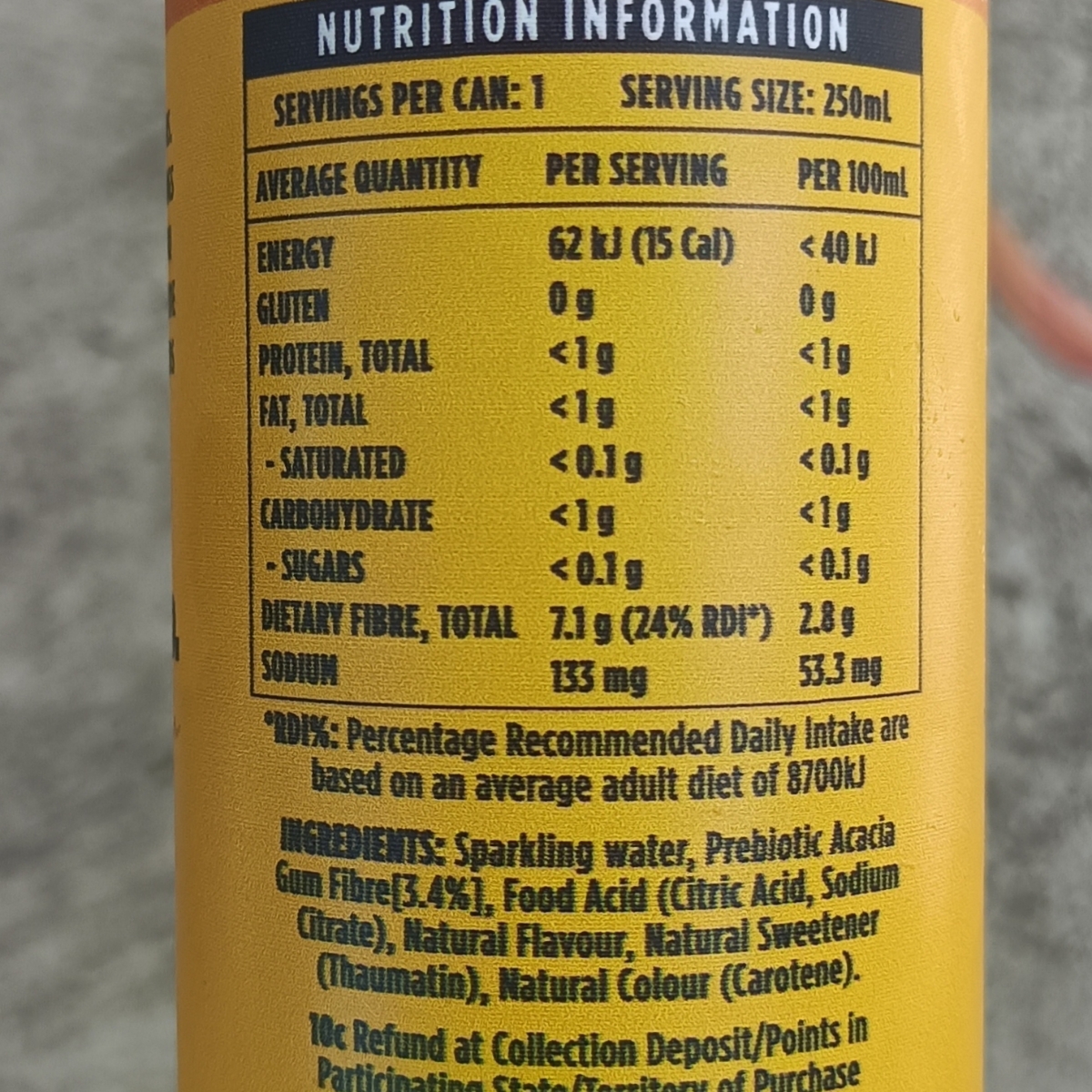 Lemon Sparkling Prebiotic Drink from Sorted - Vegan Product Reviews ...