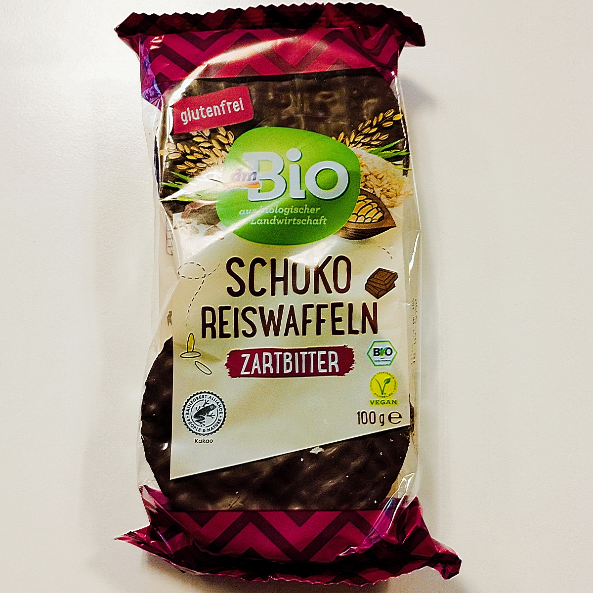 Schoko Reiswaffeln zartbitter from bio dm - Vegan Product Reviews ...
