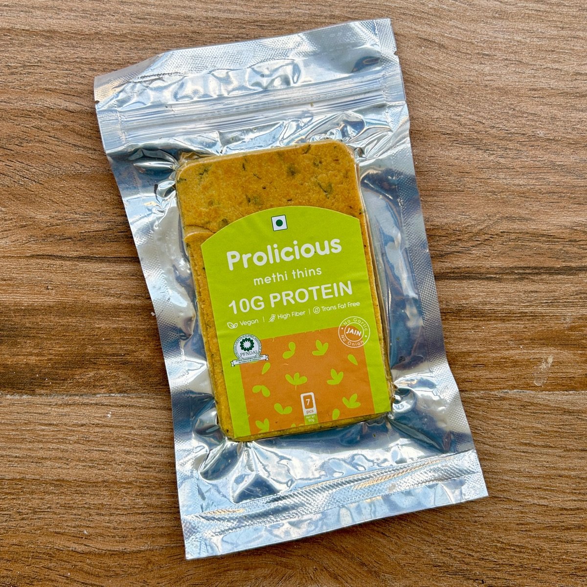 Methi Thins from Prolicious - Vegan Product Reviews & Ratings | abillion