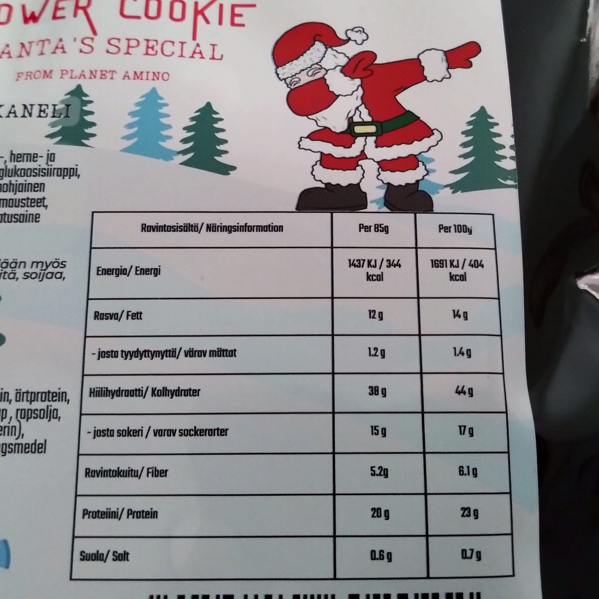 Santa' Special Power Cookie from Planet Amino - Vegan Product Reviews ...