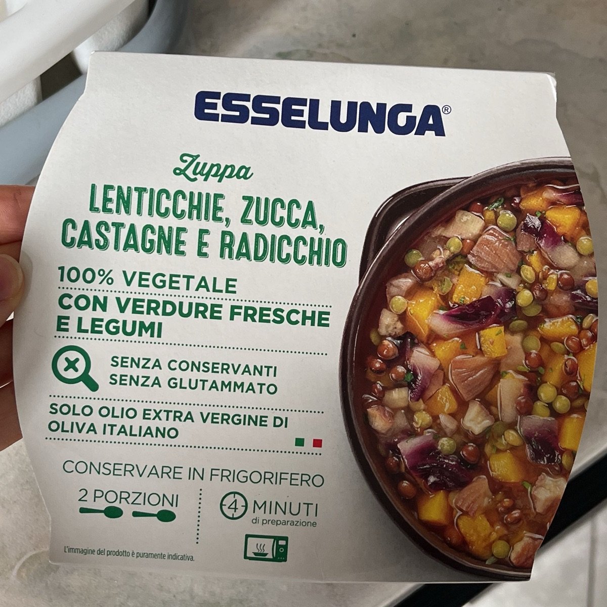 zuppa lenticchie radicchio castagne from Esselunga - Vegan Product ...