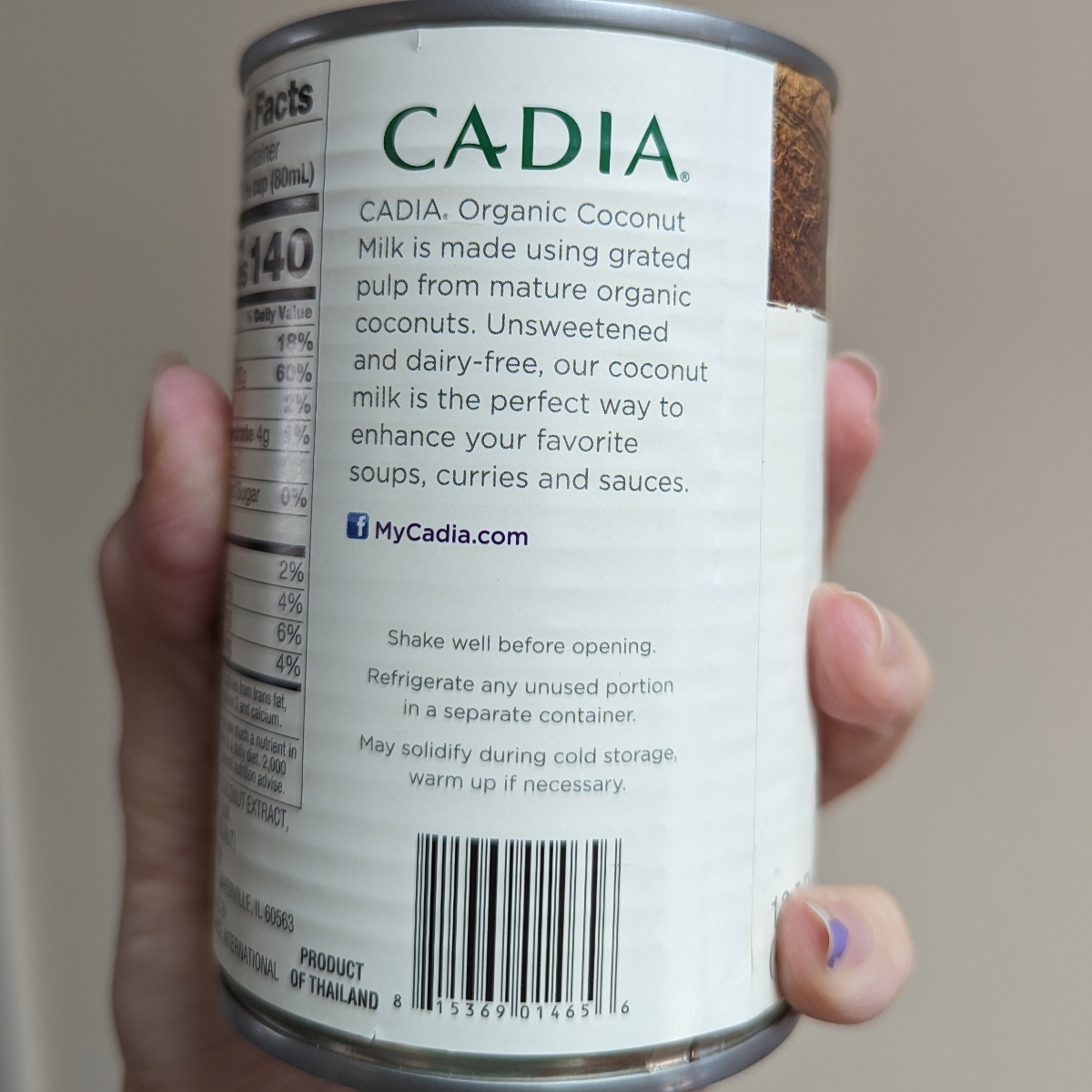 organic coconut milk from Cadia - Vegan Product Reviews & Ratings ...