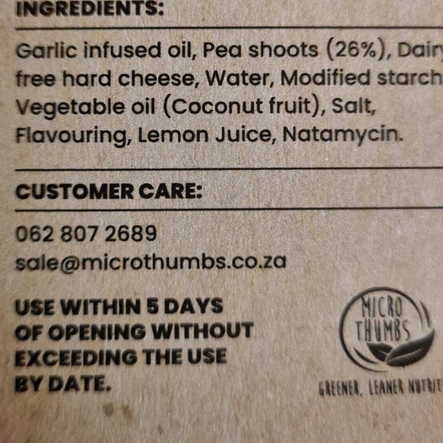 Micro Thumbs Chunky Pea Shoot Pesto Reviews | abillion