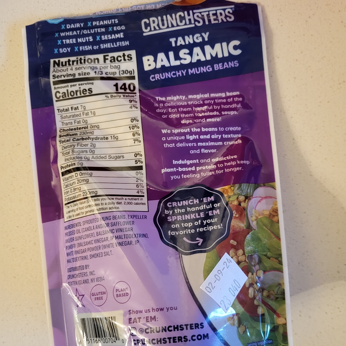 Tangy balsamic crunchy mung beans from Crunchsters - Vegan Product ...
