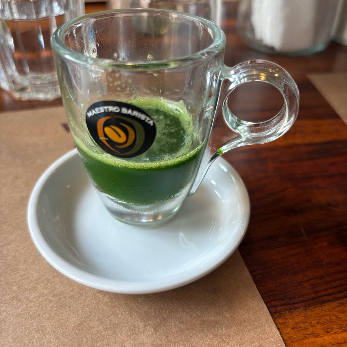 wheatgrass shot at Vibrant Living Foods (Shop & Café), Hyderabad ...