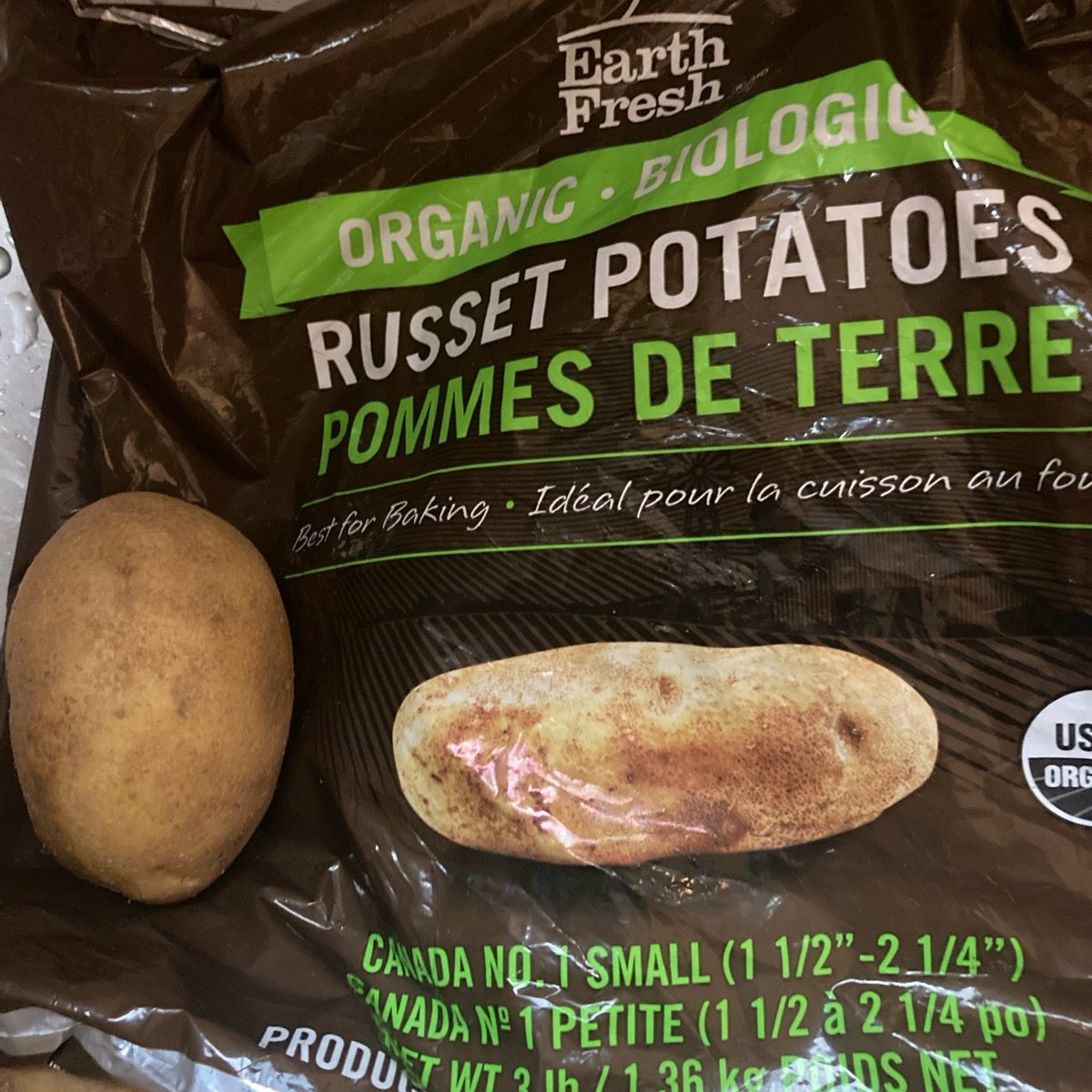 Organic russet potatoes from Earth fresh - Vegan Product Reviews ...