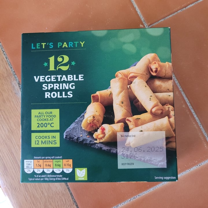 ALDI 12 vegetable spring rolls Review | abillion