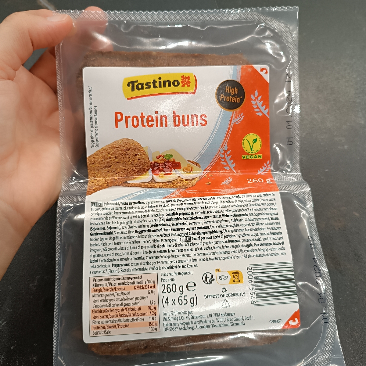 protein buns from Tastino - Vegan Product Reviews & Ratings | abillion