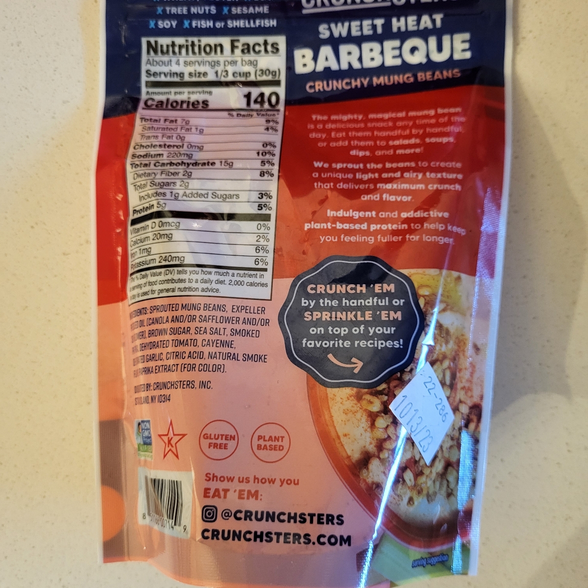 Sweet heat Barbecue Crunchy Mung Beans from Crunchsters - Vegan Product ...