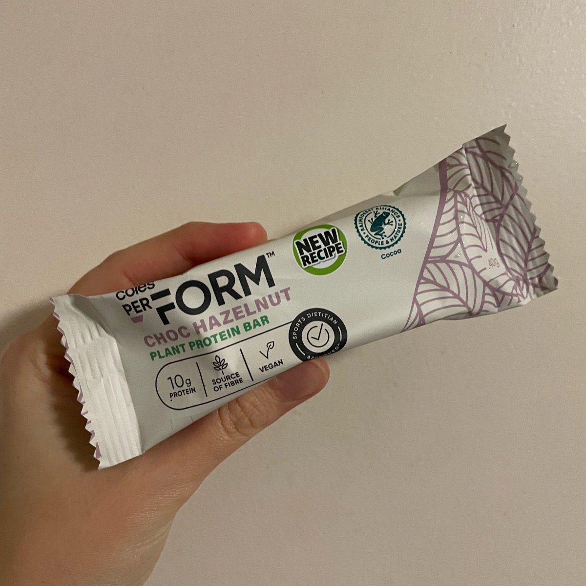 Chocolate Hazelnut Protein Bar from Coles perform - Vegan Product ...