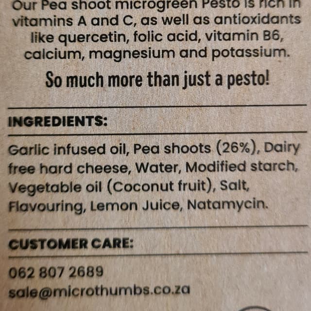 Chunky Pea Shoot Pesto from Micro Thumbs - Vegan Product Reviews ...