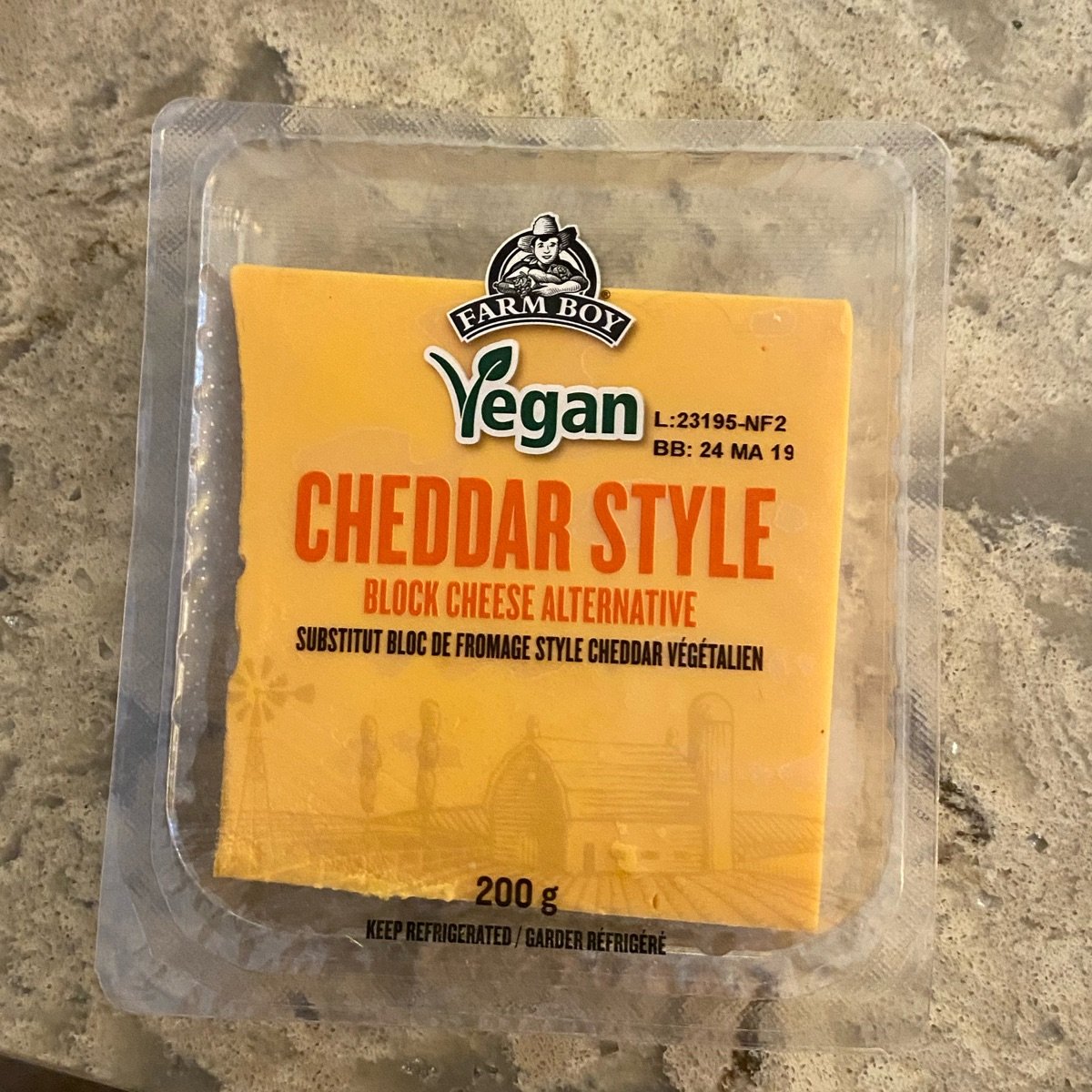 Cheddar Style Block Cheese Alternative from Farm Boy - Vegan Product ...