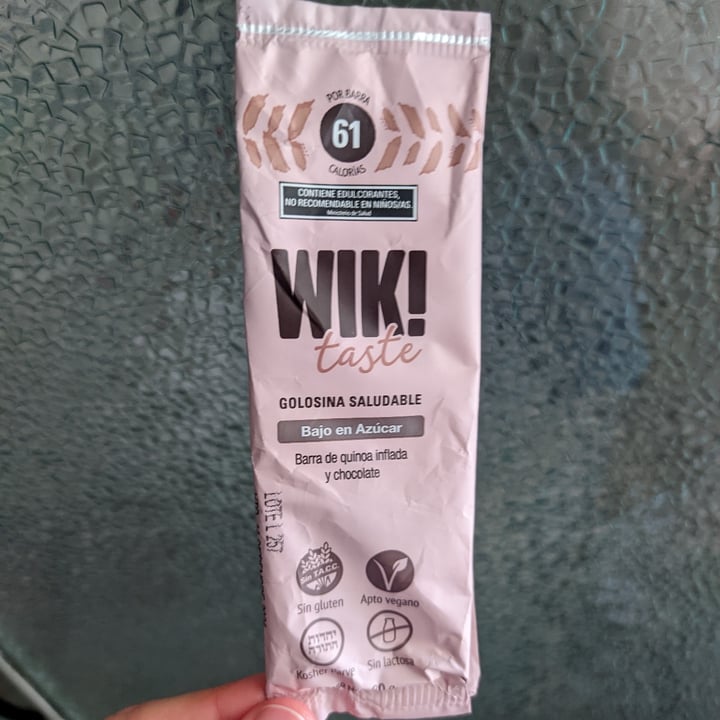 Wik taste Barra de Quínoa & Chocolate sin azúcar Review | abillion