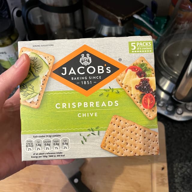 Lunch Bakes Crispbreads Chive from Jacob's - Vegan Product Reviews ...
