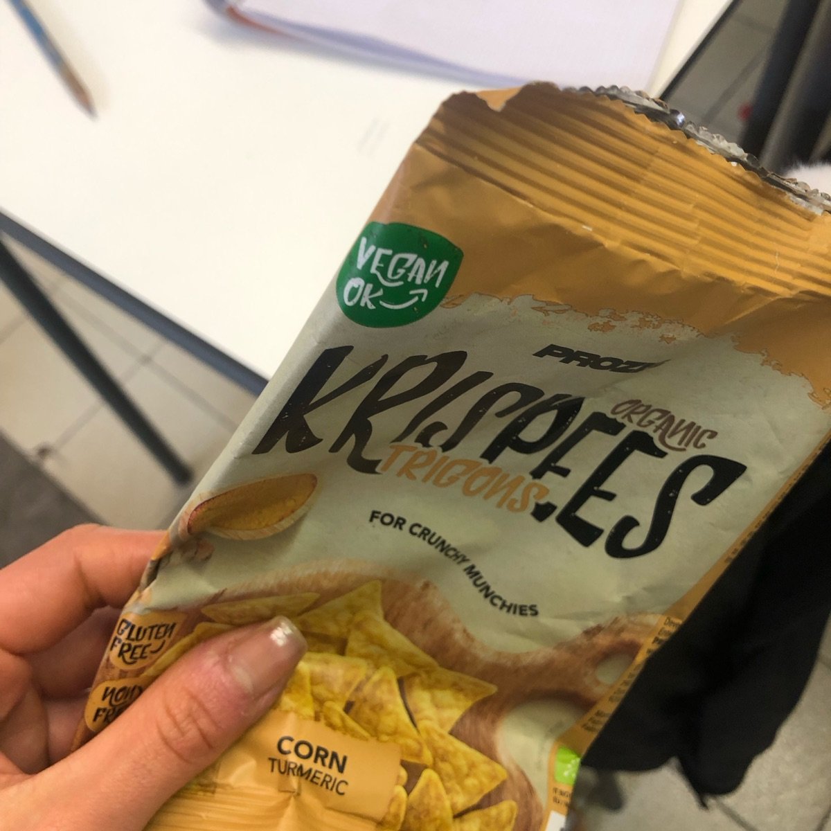 krispees trigons corn and turmeric from Prozis - Vegan Product Reviews ...