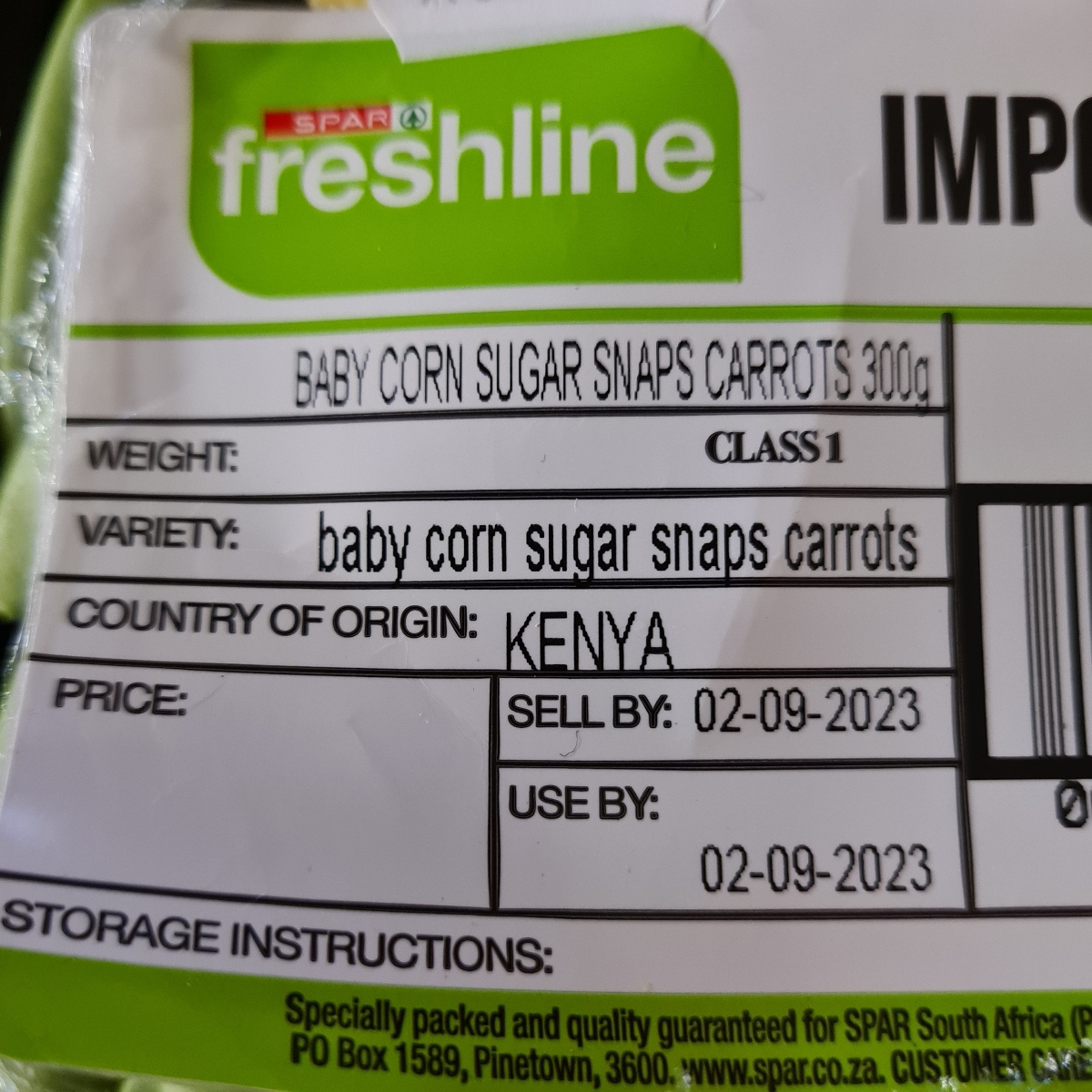 Baby Corn Sugar Snaps Carrots from Freshline - Vegan Product Reviews ...