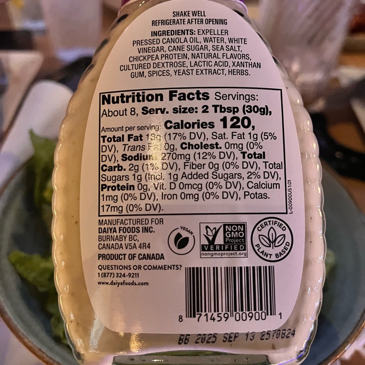 Homestyle ranch plant based dressing from Daiya - Vegan Product Reviews ...