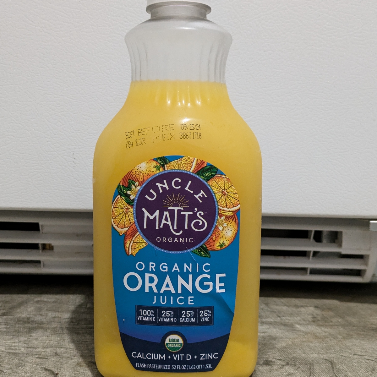 organic orange juice with vit D+calcium+zinc from Uncle Matt's Organic - Vegan Product Reviews ...