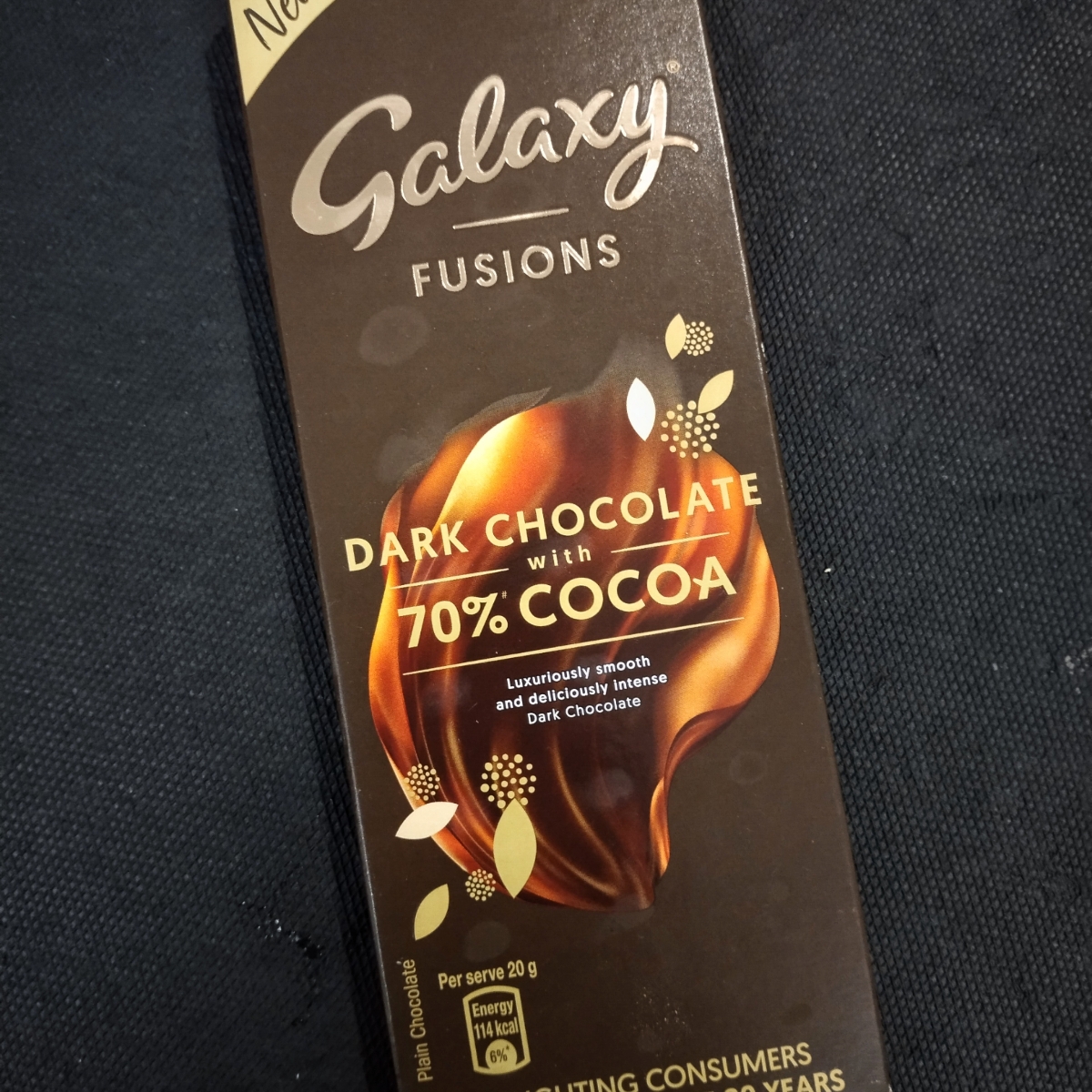 Fusions Dark Chocolate With 70% Cocoa from Galaxy - Vegan Product Reviews & Ratings | abillion