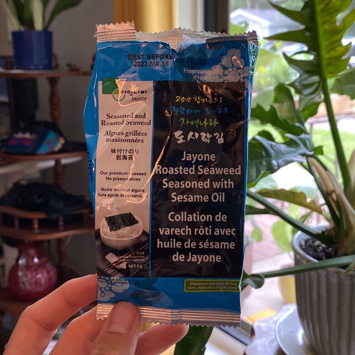 Jayone Seasoned and roasted seaweed Review | abillion