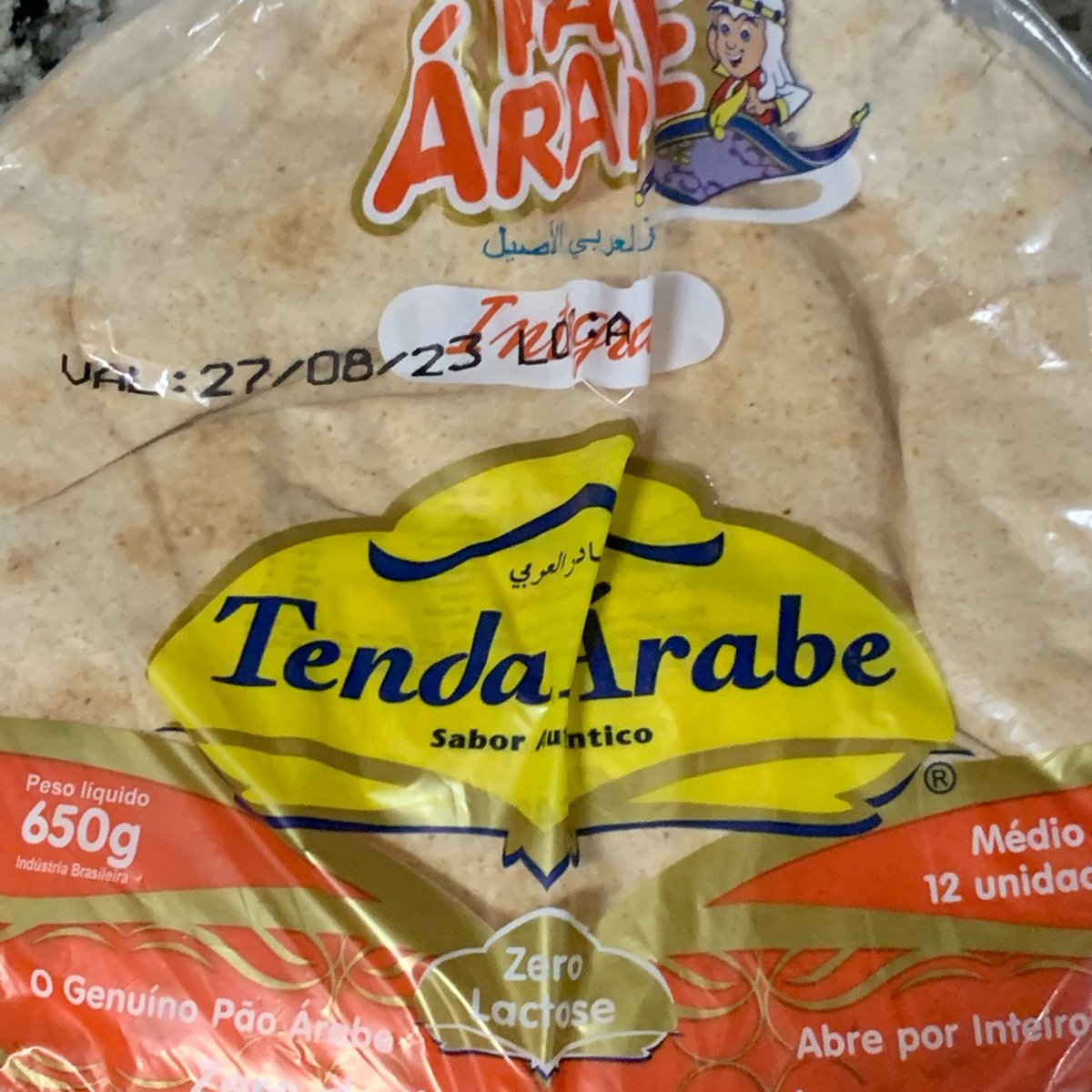 Pão Árabe - Tradicional - Zero Lactose from Tenda Árabe - Vegan Product ...