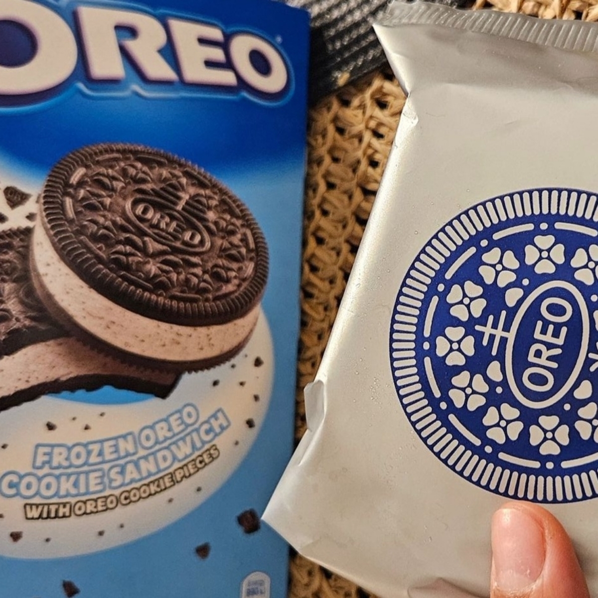 Frozen Oreo Cookie Sandwich with Oreo Cookie Pieces from Oreo - Vegan ...