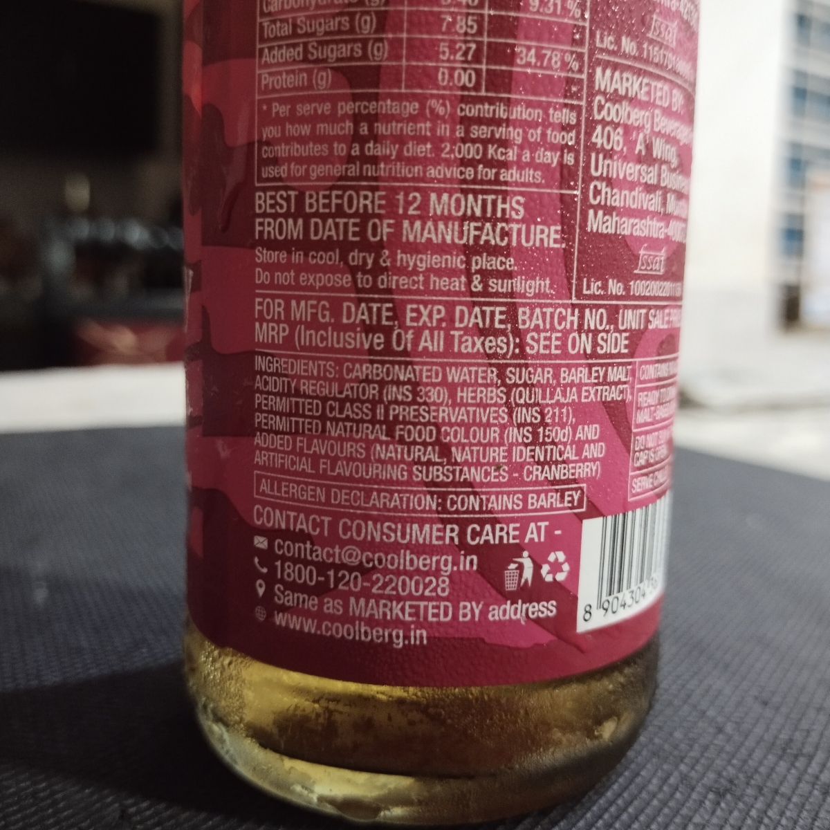 cranberry beer from Coolberg - Vegan Product Reviews & Ratings | abillion