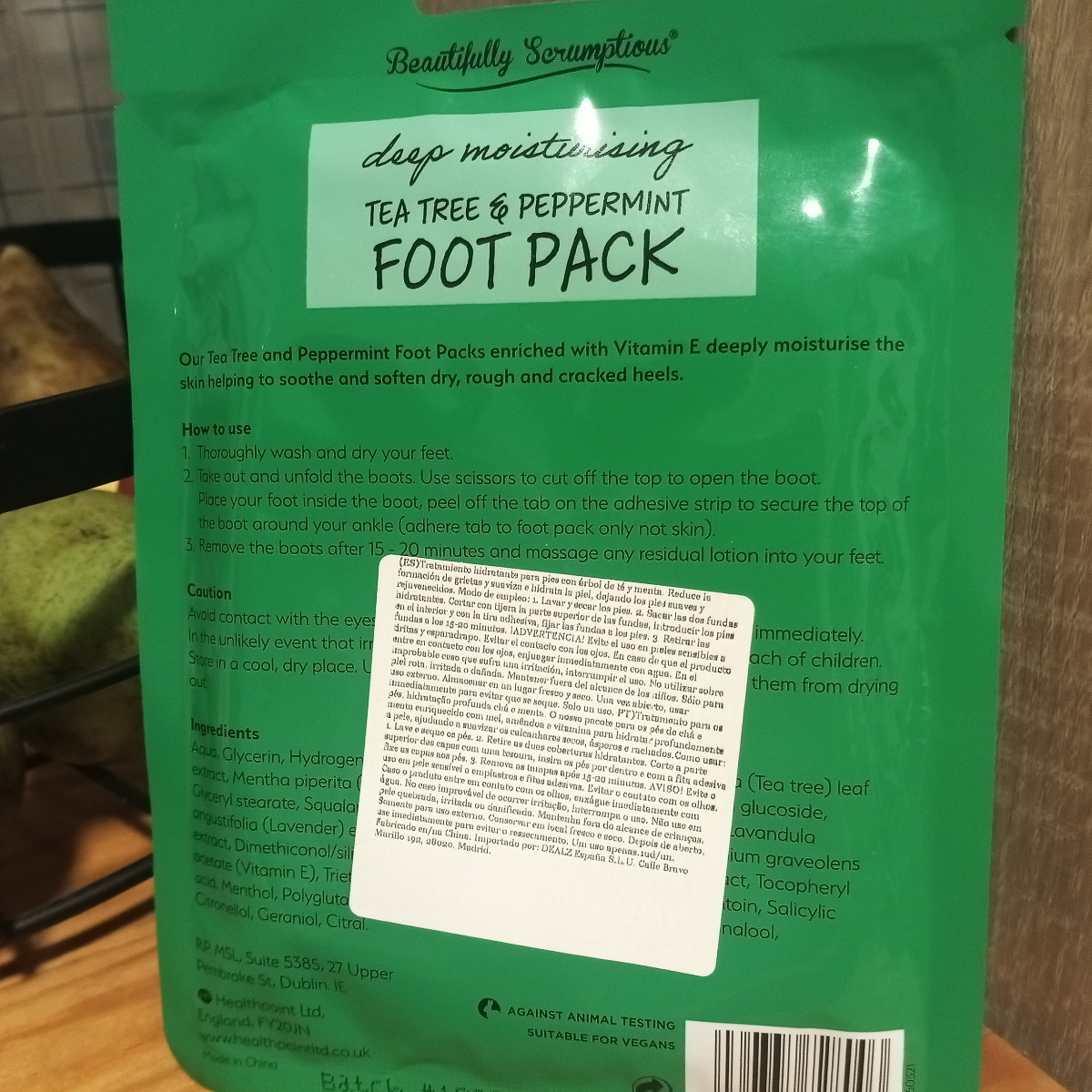 Foot Pack from Beautifully Scrumptious - Vegan Product Reviews ...