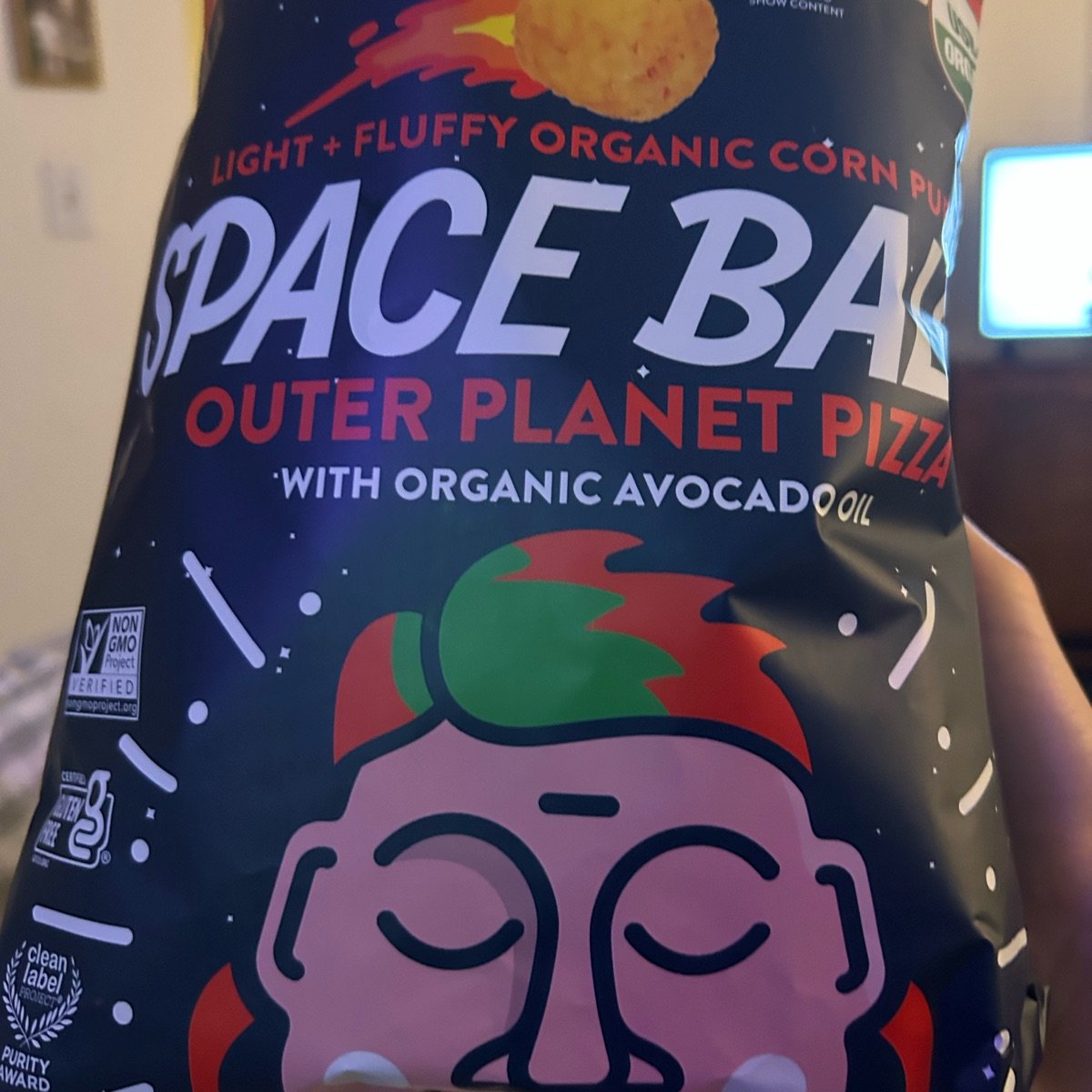 Lesser Evil Snacks - Outer Planet Pizza Corn Puffs Review | abillion