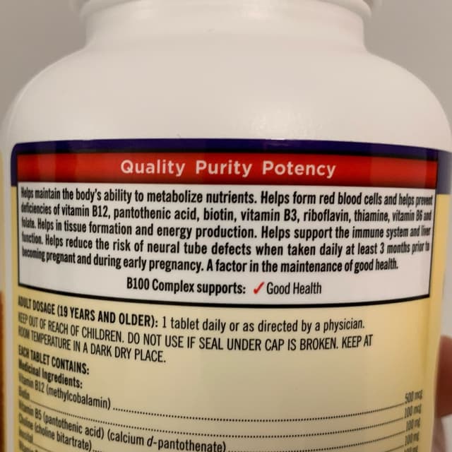 B100 Complex Tablets from Kirkland Signature - Vegan Product Reviews ...