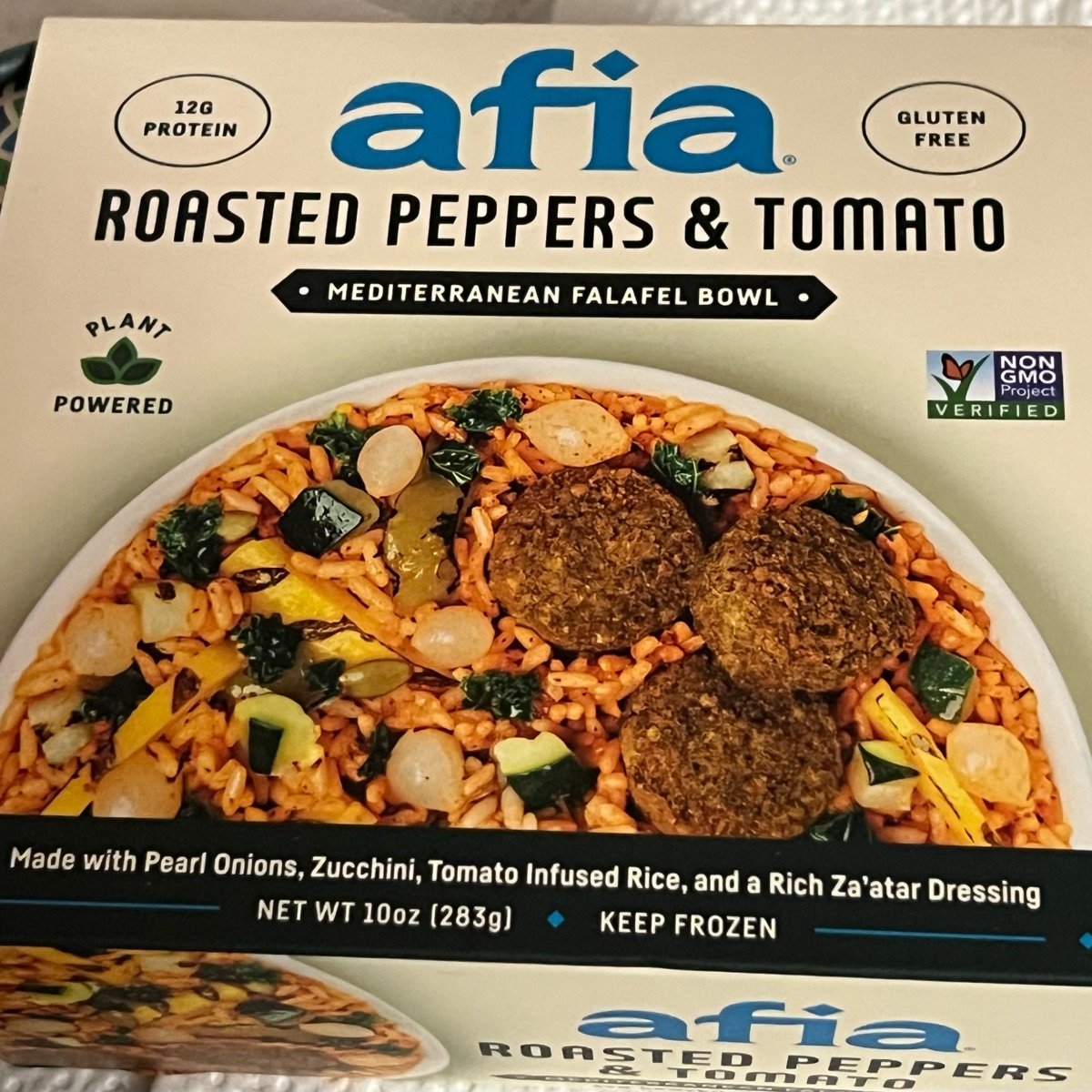 Afia foods roasted peppers and tomato mediterranean falafel bowl ...