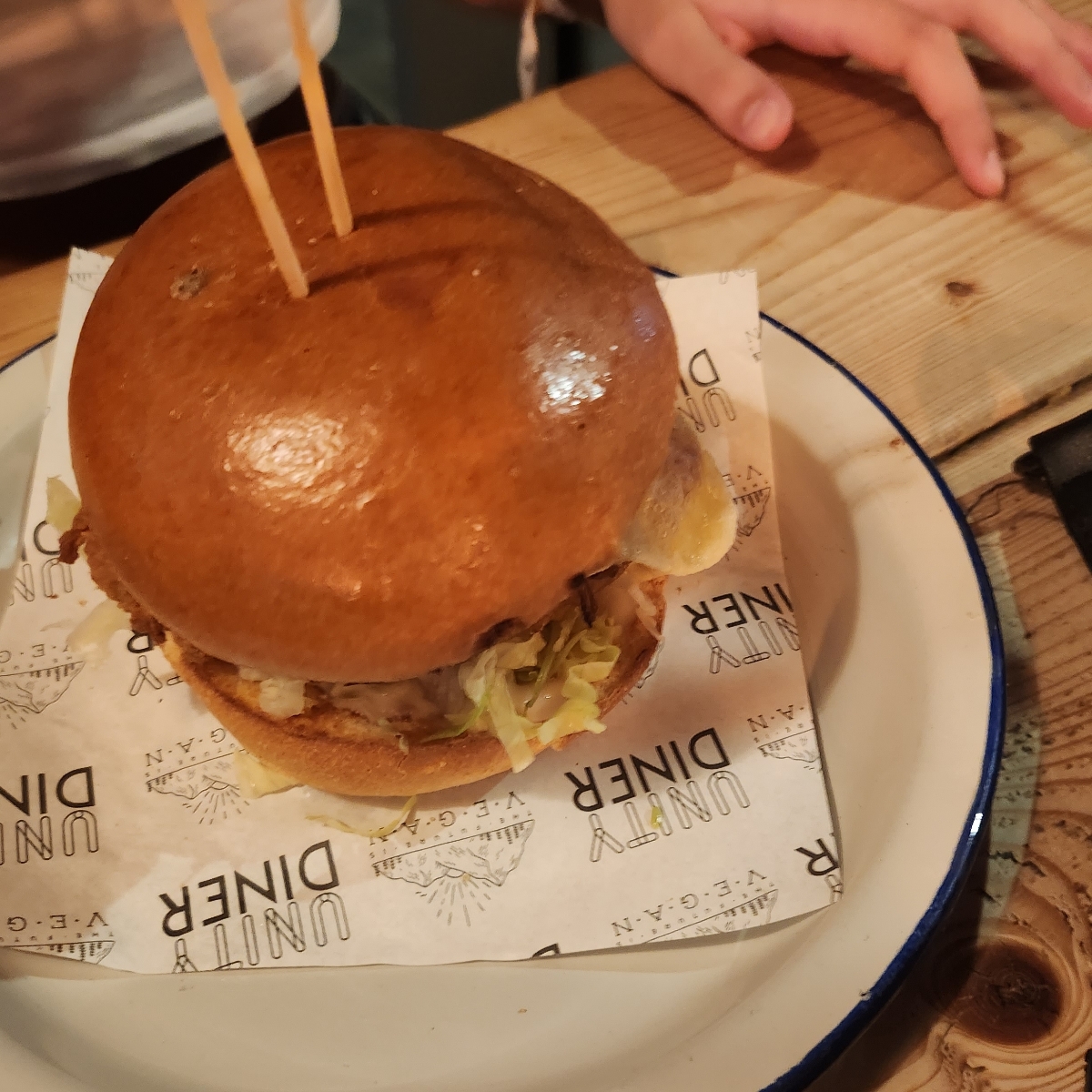 chicken burger at Unity Diner, London - Vegan Dish Reviews & Ratings ...