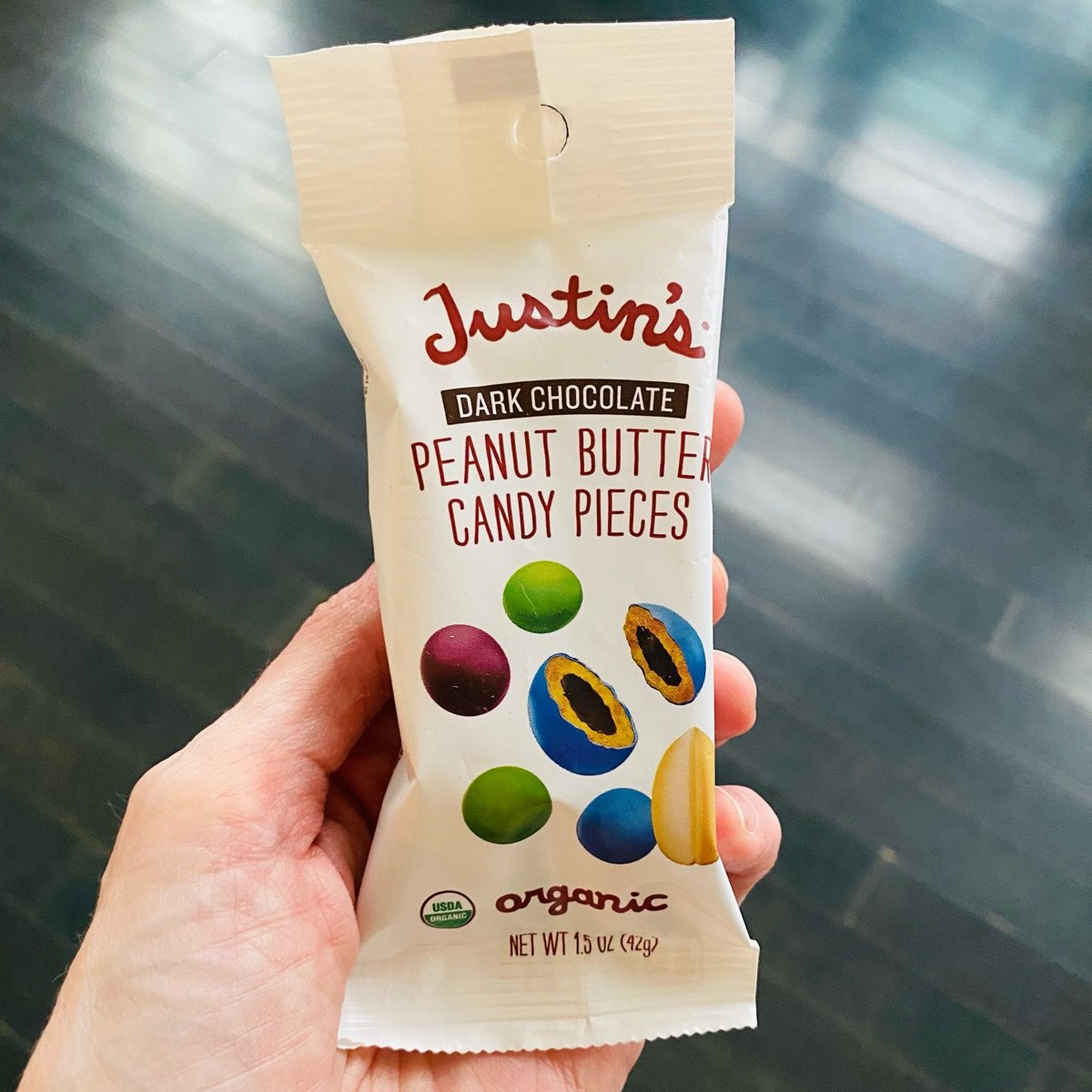 Dark Chocolate Peanut Butter Candy Pieces from Justin's - Vegan Product ...