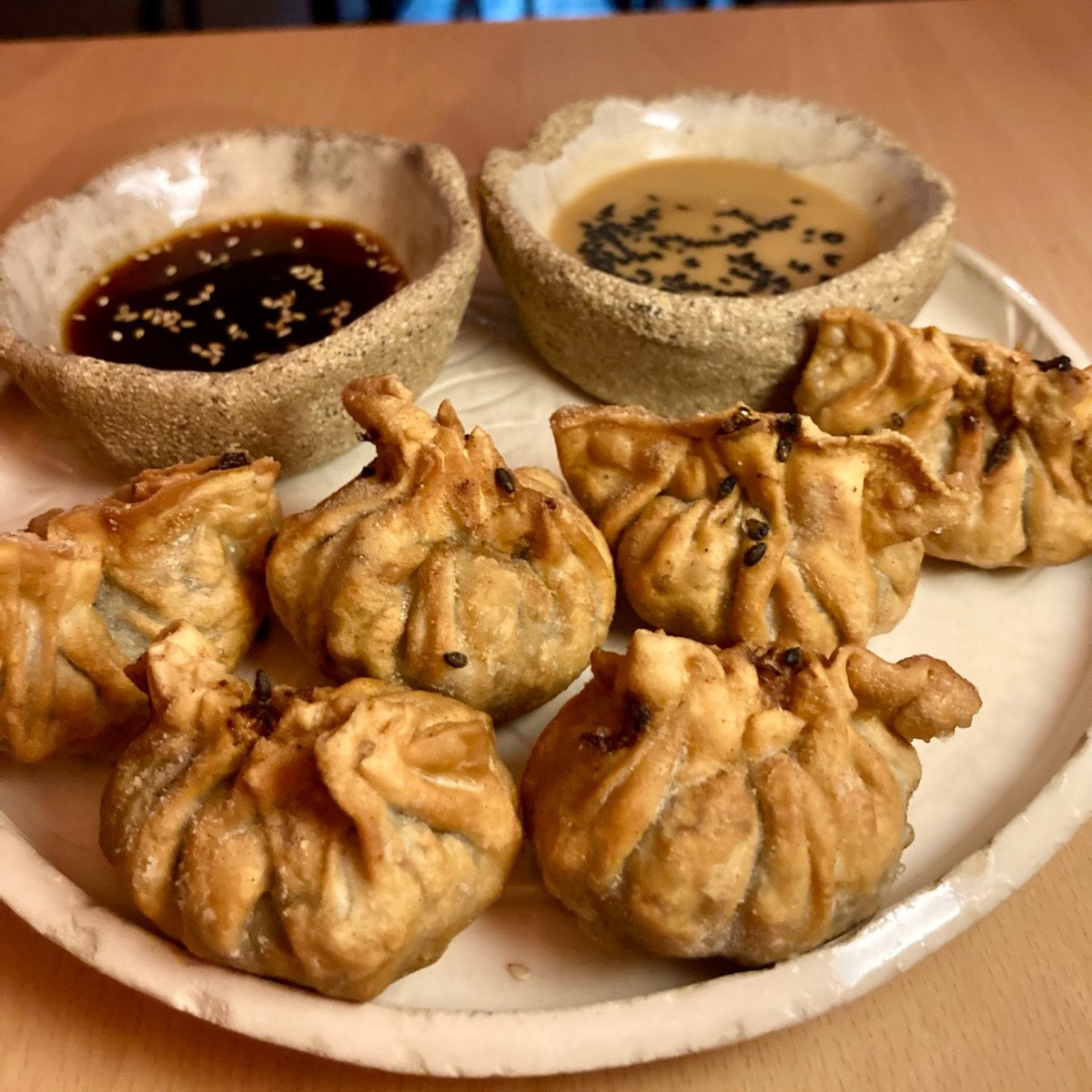 Gyozas fritas at La Galla Tasca Vegana, Barcelona - Vegan Dish Reviews ...