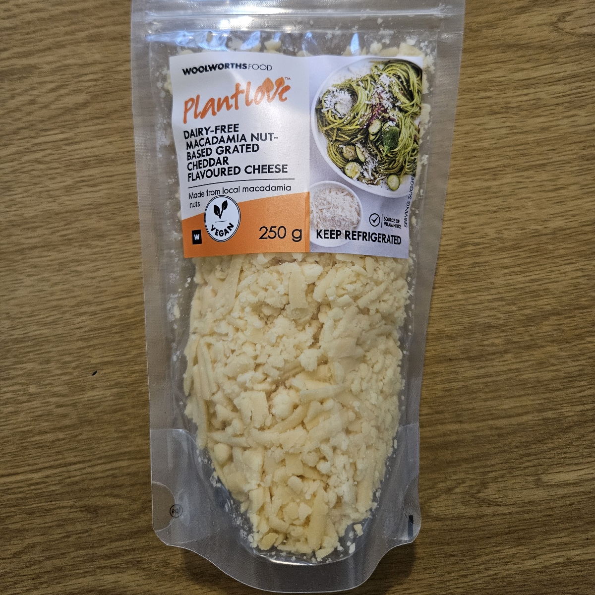 Dairy Free Macadamia Nut Based Grated Cheddar Cheese from Woolworths ...