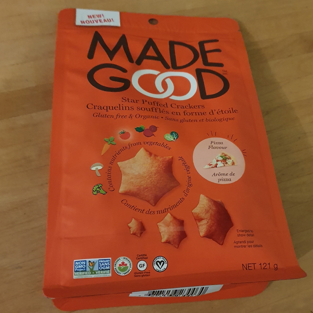 Star Puffed Crackers - Pizza Flavour from Made Good - Vegan Product ...