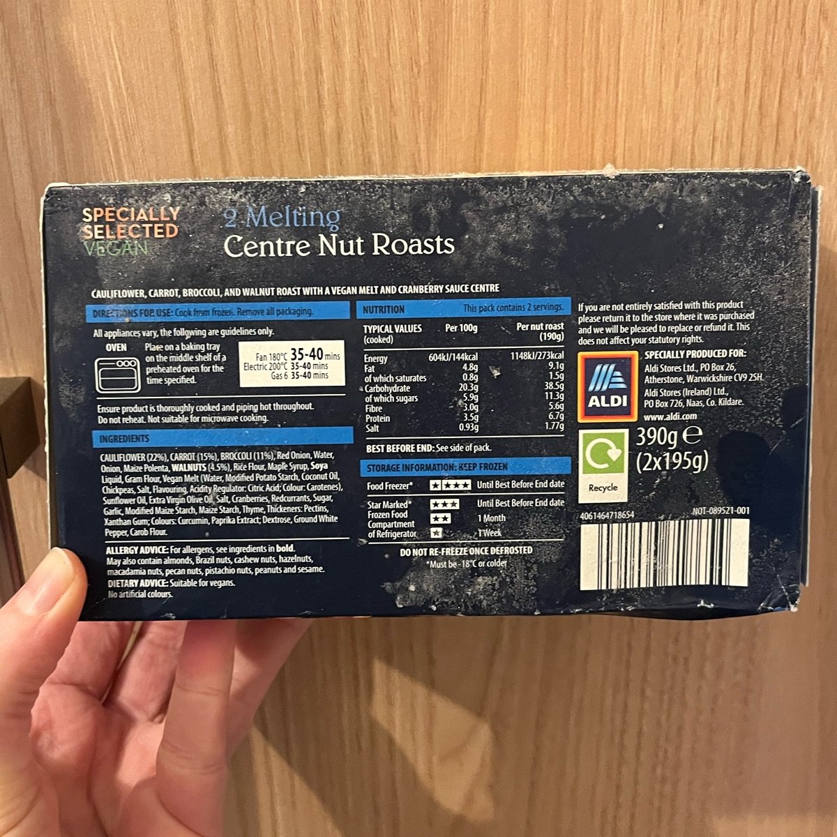 2 Melting Centre Nut Roasts from ALDI Specially Selected - Vegan ...