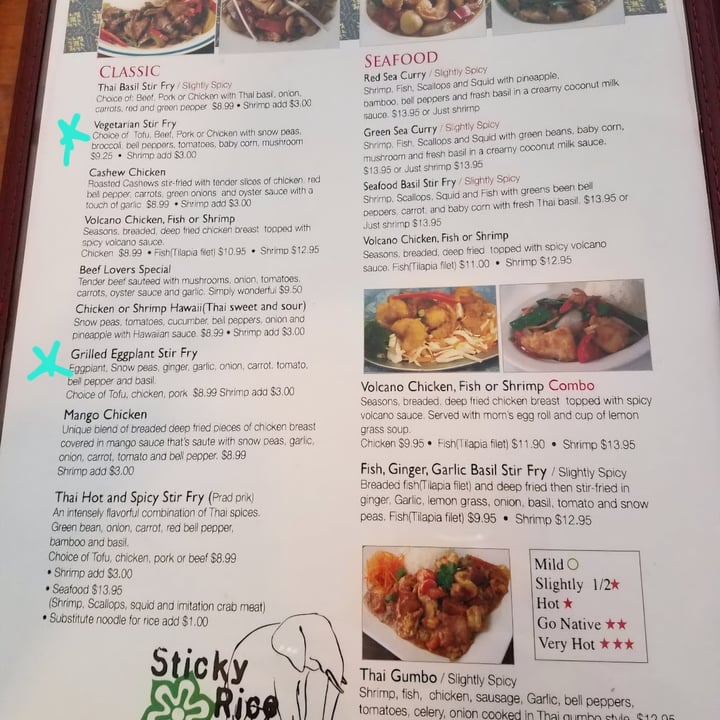 Sticky Rice Thai Racine, United States Grilled Eggplant Stirfry Review ...