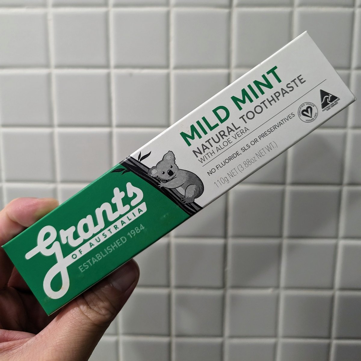 Mild mint toothpaste from Grants of Australia - Vegan Product Reviews ...