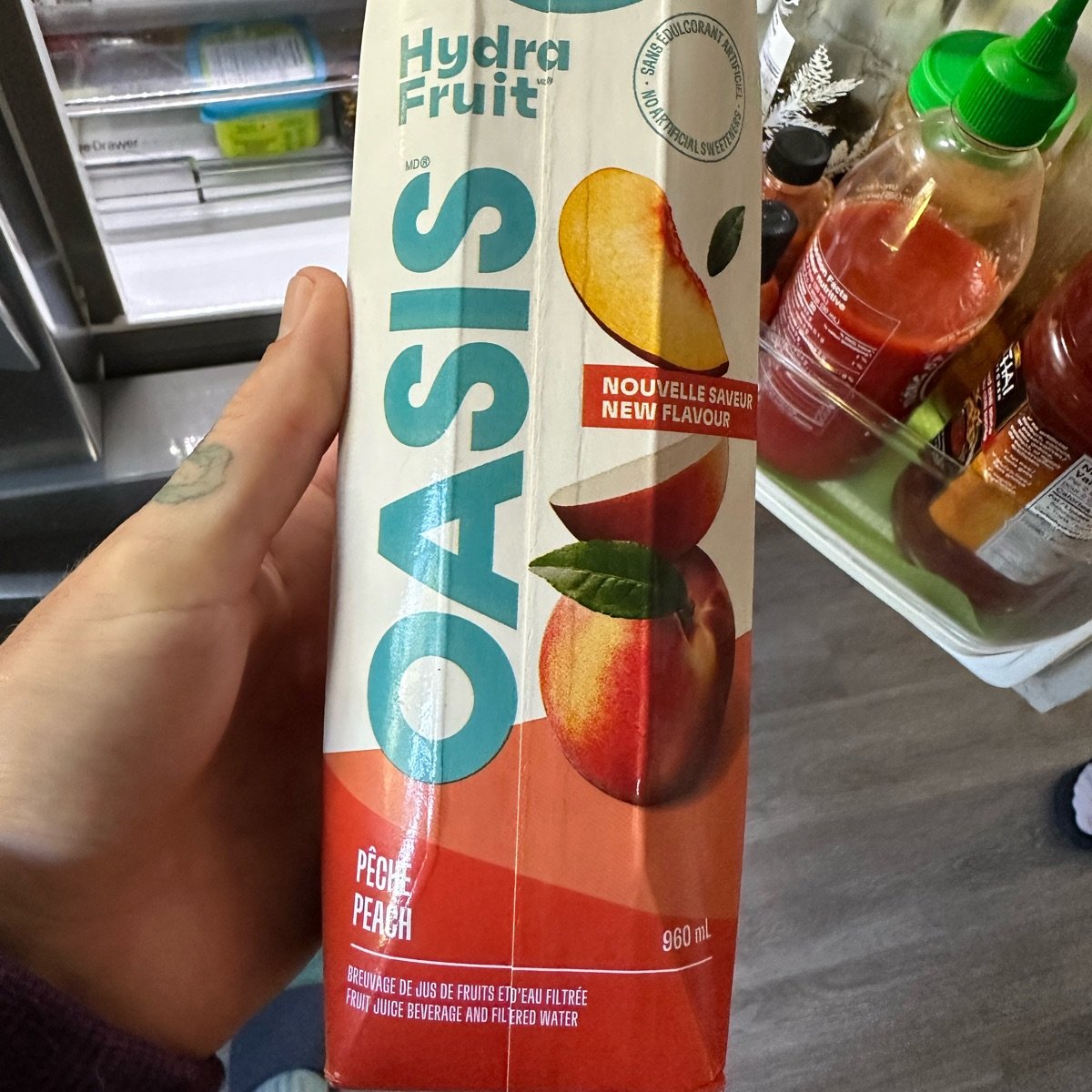 Peach Juice from Oasis - Vegan Product Reviews & Ratings | abillion