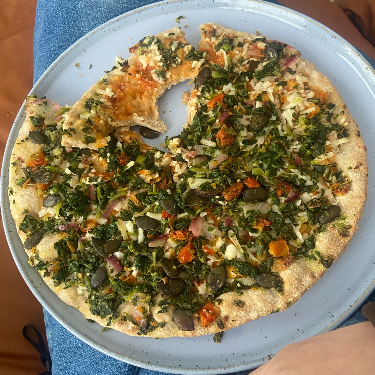 The Good Baker Feel-Good Pizza (Spinach & Pumpkin Seeds) from Dr ...