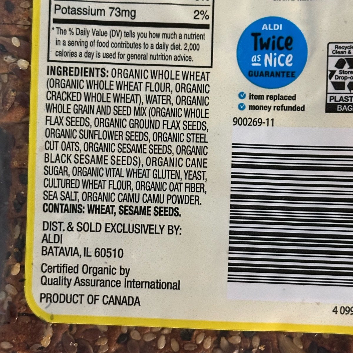 Organic Thin sliced seedtastic bread from Simply Nature - Vegan Product ...