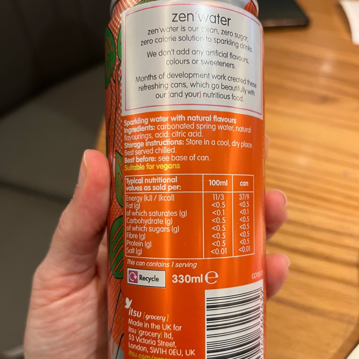 zen water from itsu - Vegan Product Reviews & Ratings | abillion