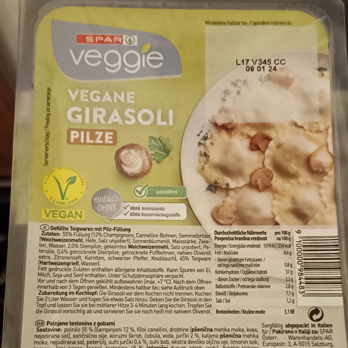 Girasoli Pilze from Spar Veggie - Vegan Product Reviews & Ratings ...